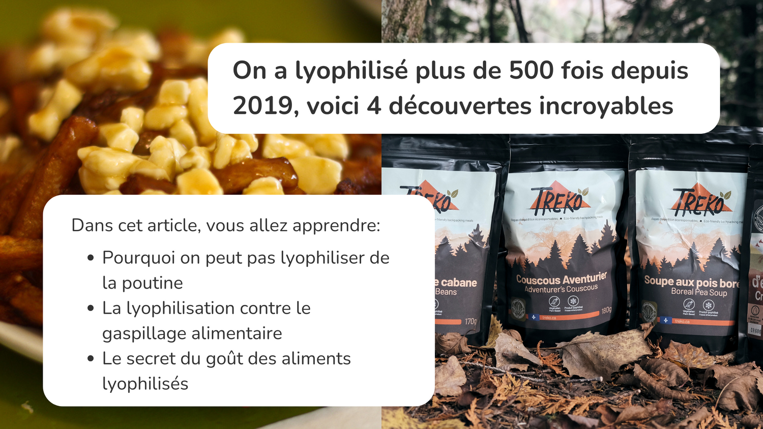 7 repas lyophilisés vendus au Québec – Treko